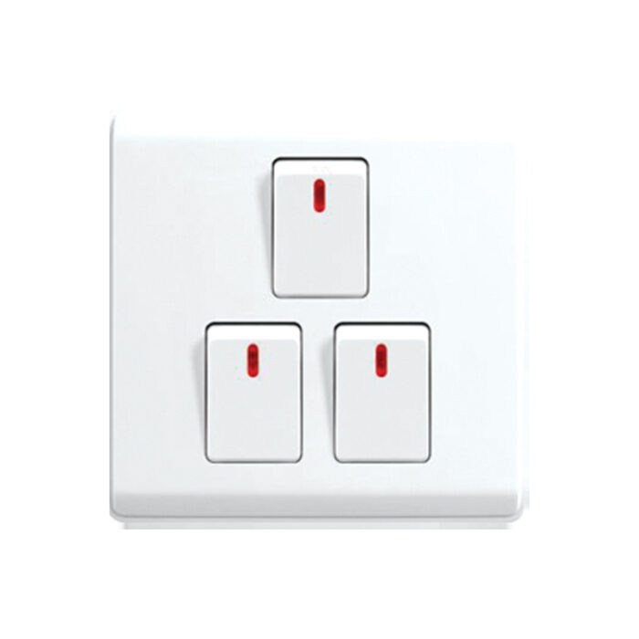 3 Gang 1 Way Switch Premium – Appollo Power Ltd.