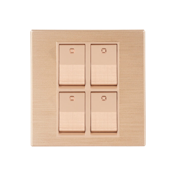 4 Gang 1 Way Switch Fiha Star Gold – Appollo Power Ltd.